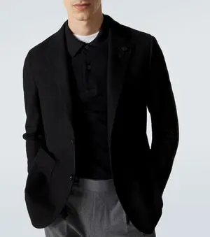 LARDINI Single-breasted Cotton Blazer
