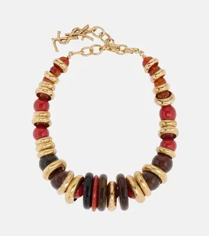 Saint Laurent Loulou Beaded Choker - Multicoloured