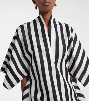 Jacquemus Moisson Striped Cotton And Silk Tunic - White