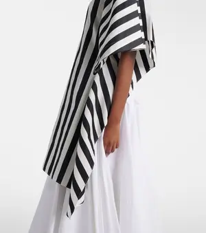 Jacquemus Moisson Striped Cotton And Silk Tunic - White