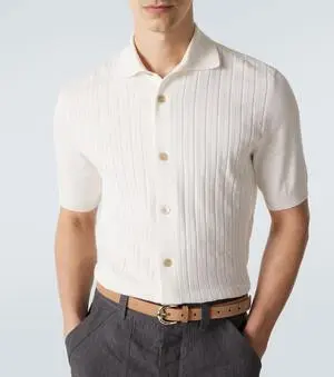 Brunello Cucinelli Ribbed Cotton Shirt