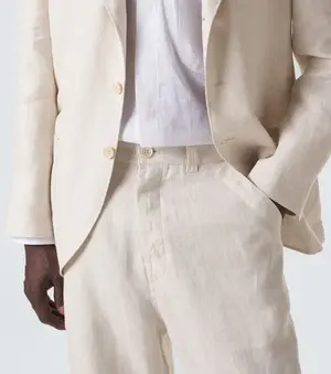 Brunello Cucinelli Linen Straight Pants