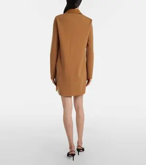 TOM FORD Wool-blend And Suede Minidress