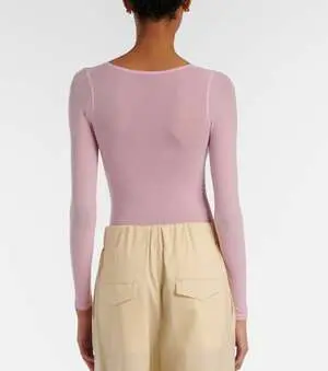 Wolford Buenos Aires Semi-sheer Bodysuit - Pink