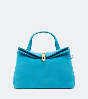 Jacquemus Valérie Small Suede Top-handle Bag - Blue