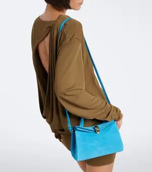 Jacquemus Valérie Small Suede Top-handle Bag - Blue