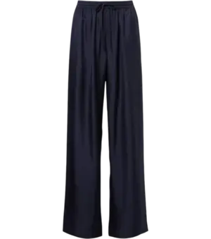 RÓHE Silk Straight-leg Trousers - Blue