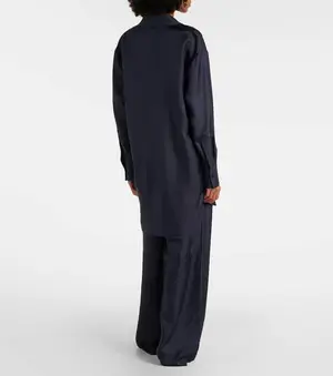 RÓHE Silk Straight-leg Trousers - Blue
