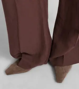 Brunello Cucinelli Suede Slingback Pumps - Brown