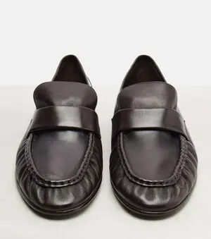 THE ROW Soft Leather Penny Loafers