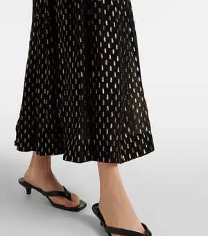 Zimmermann Daylight Halterneck Lamé Midi Dress