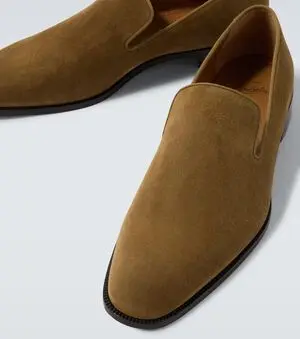 CHRISTIAN LOUBOUTIN Danny Flex Suede Loafers - Brown