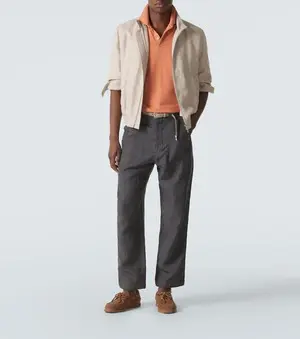 Brunello Cucinelli Linen Straight-leg Pants - Grey