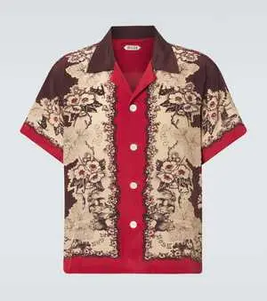 BODE Printed Silk Bowling Shirt - Multicoloured