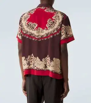 BODE Printed Silk Bowling Shirt - Multicoloured