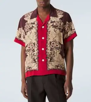 BODE Printed Silk Bowling Shirt - Multicoloured
