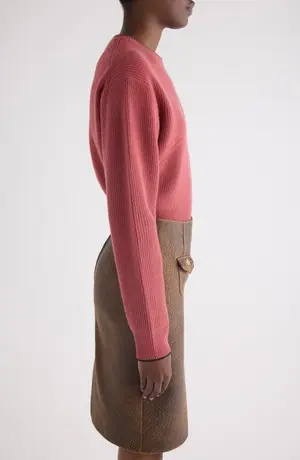 Chloé Embroidered Logo Wool & Cashmere Sweater