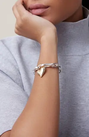 Jenny Bird Padlock Heart Chain Bracelet - Two-tone