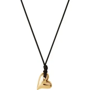 Jenny Bird Art Heart Pendant Necklace - High Polish Gold