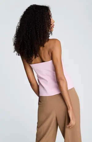 KENNETH COLE Pleated Strapless Top - Chintz Pink