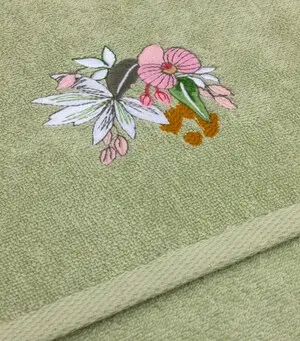 YVES DELORME Embroidered Orchidee Guest Towel