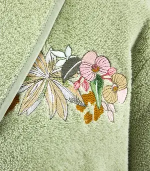 YVES DELORME Cotton-modal Orchidee Bathrobe