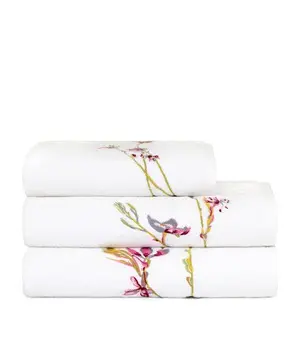 YVES DELORME Floral Gaura Hand Towel - White