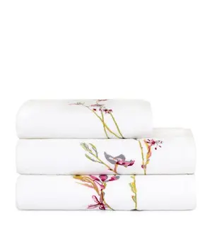 YVES DELORME Floral Gaura Bath Mat - White