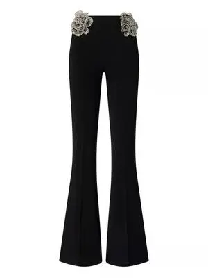 Pinko Floral-appliqué Flared Trousers