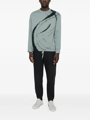 Emporio Armani Cotton Crewneck Sweatshirt - Sky Blue