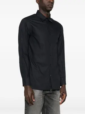 Emporio Armani Logo Cotton Shirt - Blue