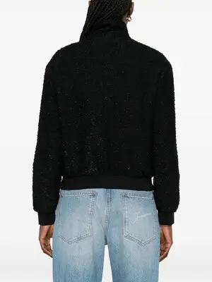 Emporio Armani Tweed Blouson Jacket - Black