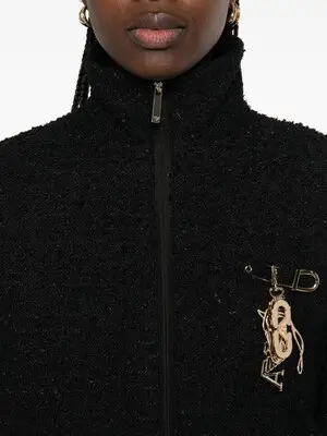 Emporio Armani Tweed Blouson Jacket - Black