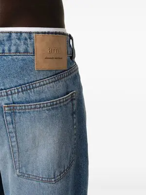 AMI Paris Wide Leg Jeans - Blue