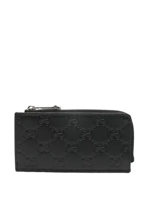 Gucci Gg Emblem Card Holder - Black