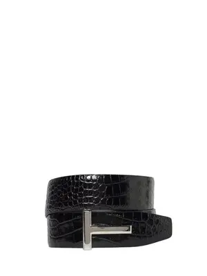 TOM FORD Leather Belt - Black