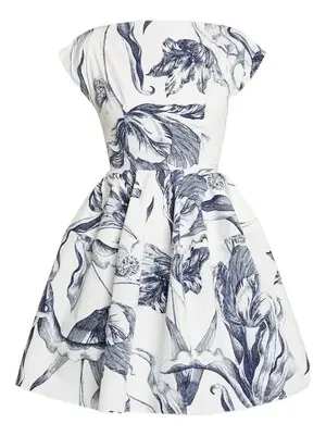 Erdem Mini Dress With Floral Print - White