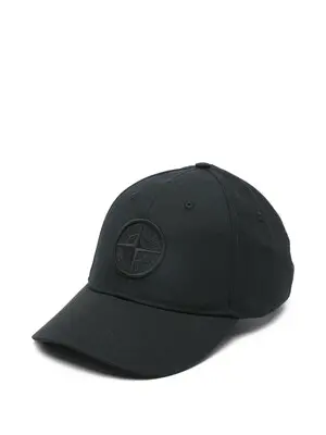 Stone Island Logo Baseball Cap - Black