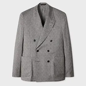 Paul Smith Wool Jacquard Double-breasted Blazer