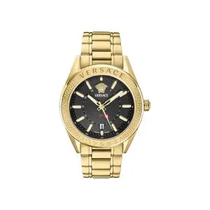 Versace V Code Gmt Bracelet Watch - Gold