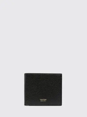 TOM FORD Grained Calfskin Bifold Wallet With Laminated Logo - Black