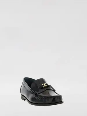 TOD'S Leather Loafer With Horsebit Detail - Black