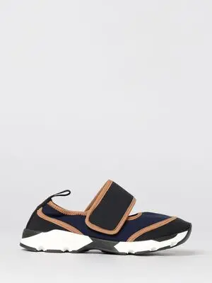 Marni Paneled Sneakers With Velcro Straps - Blue