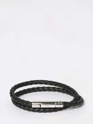 TOD'S Braided Leather Bracelet - Black