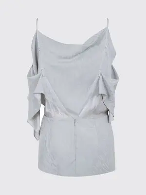 MAISON MARGIELA Draped Off-shoulder Top - Grey
