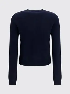 LISA YANG Pure Cashmere Crewneck Cardigan - Navy
