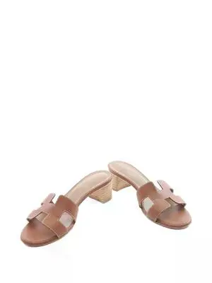 Hermès 2000s Oasis H Cut-out Sandals