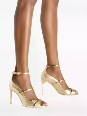 MALONE SOULIERS Cynthia Leather Sandals - Gold