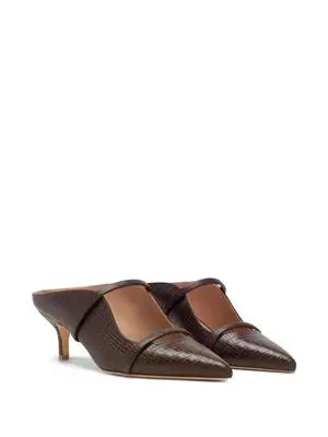 MALONE SOULIERS Maureen Embossed-leather Mules