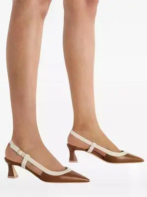 MALONE SOULIERS Tate Leather Slingback Pumps